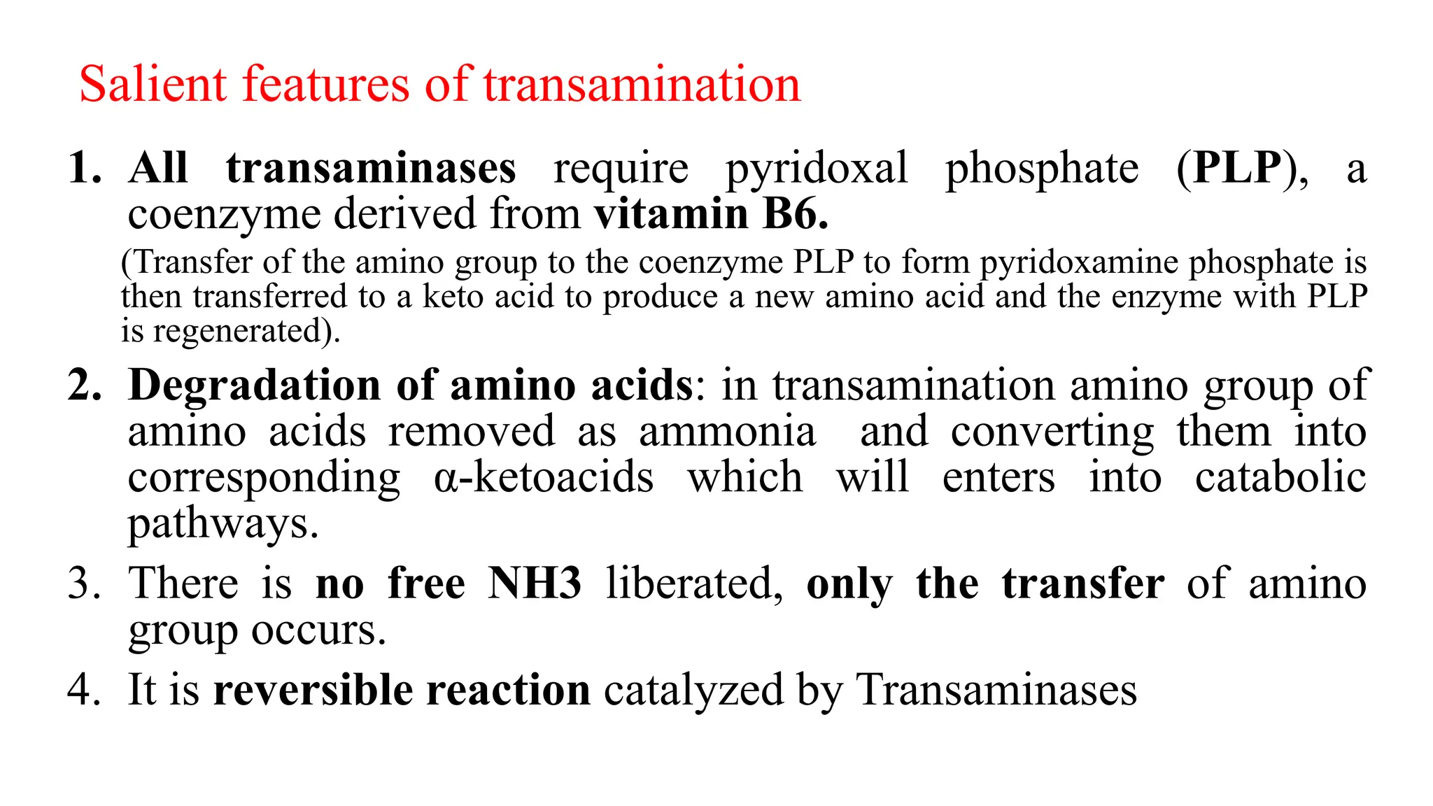 Protein metabolism transamination deamination, fate of ammonia, urea ...