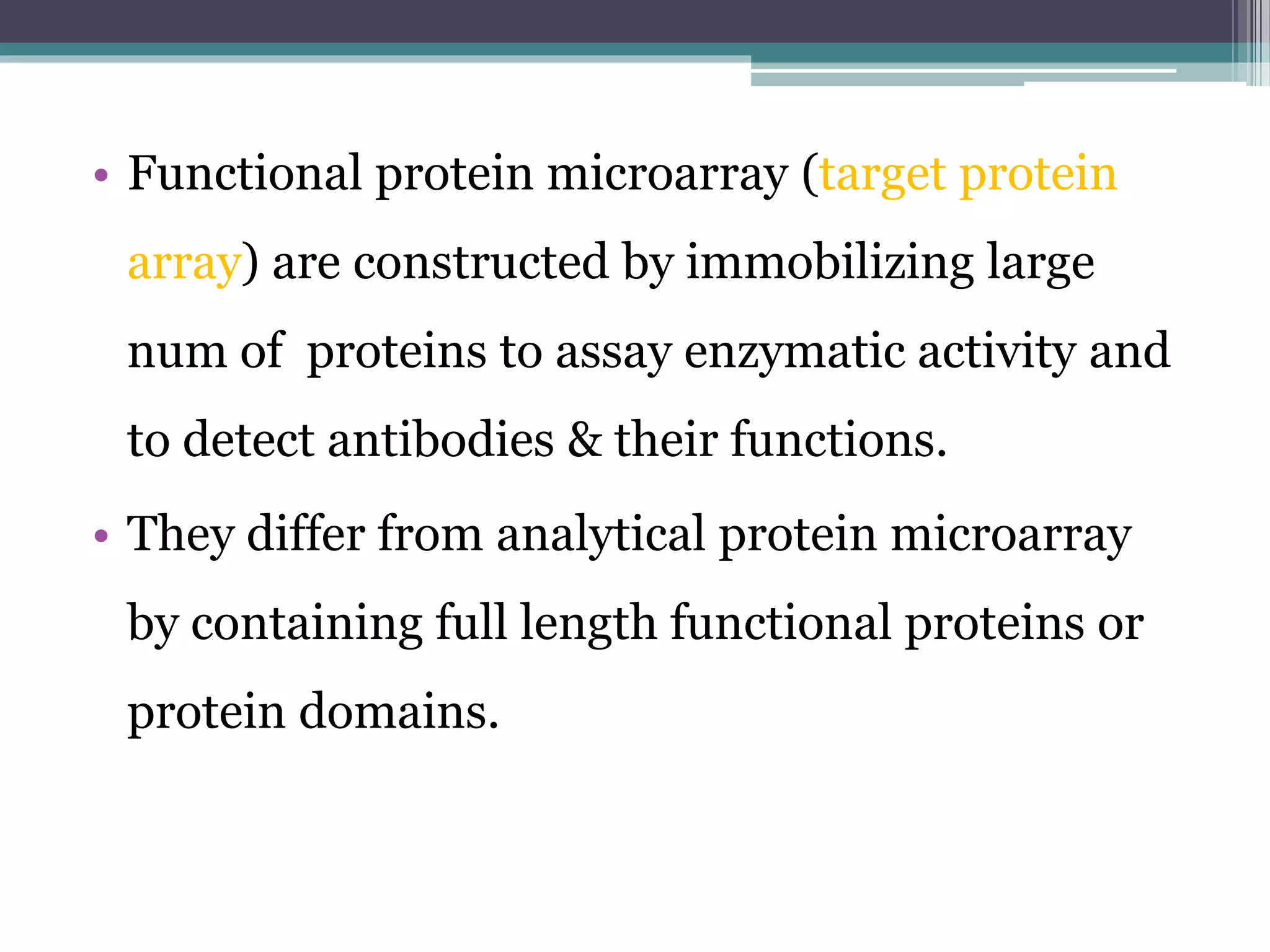 Protein micro array | PPTX