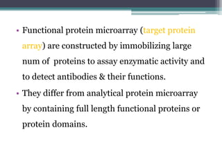 Protein micro array | PPTX