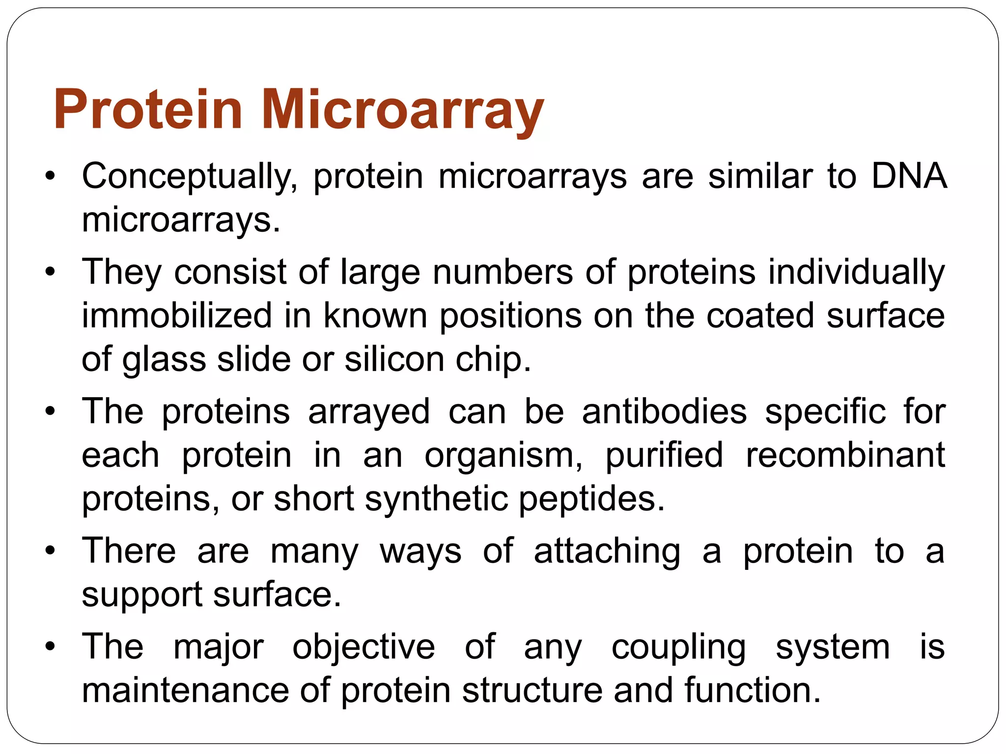 Protein Microarrays | PPTX