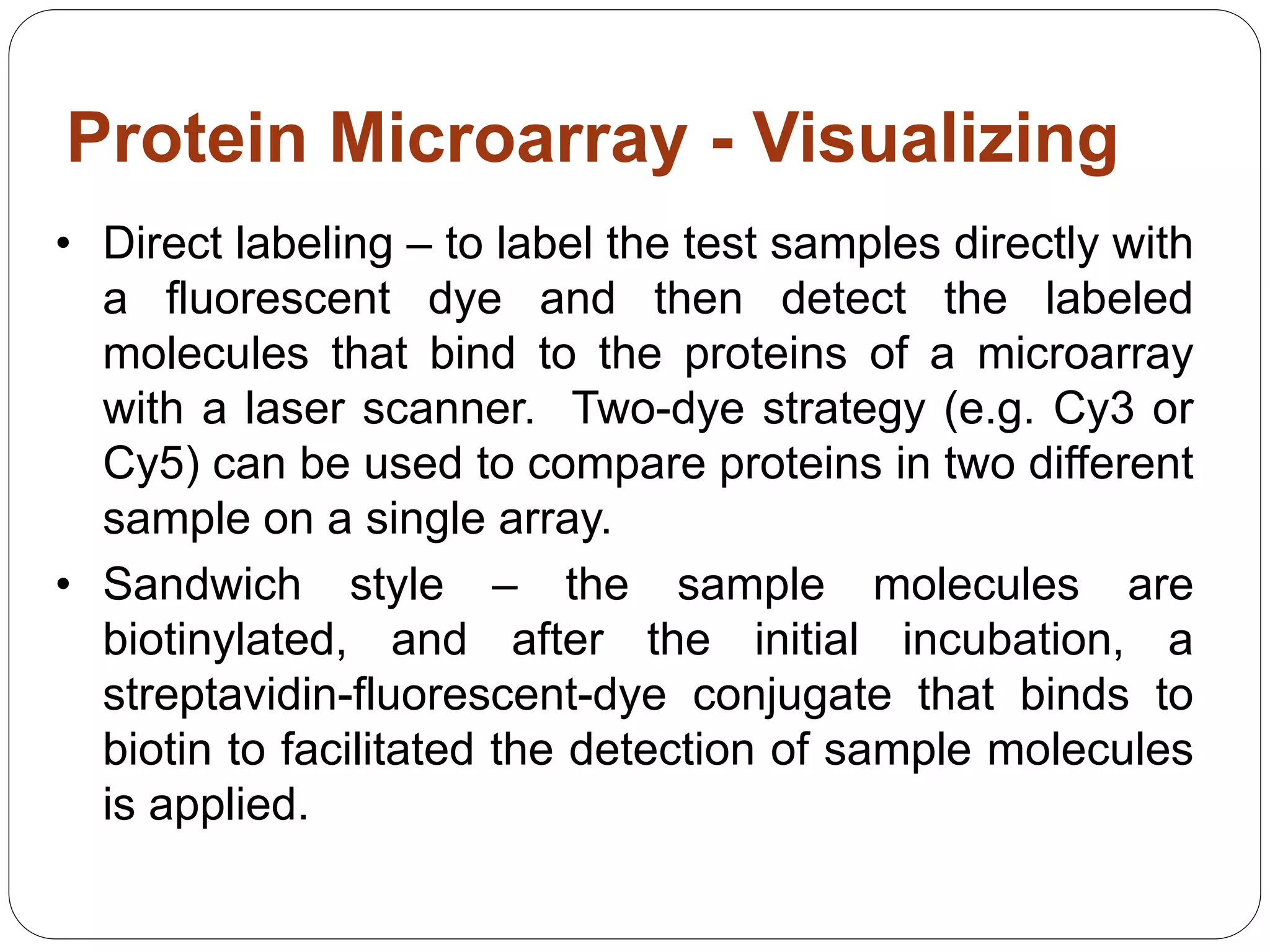 Protein Microarrays | PPTX