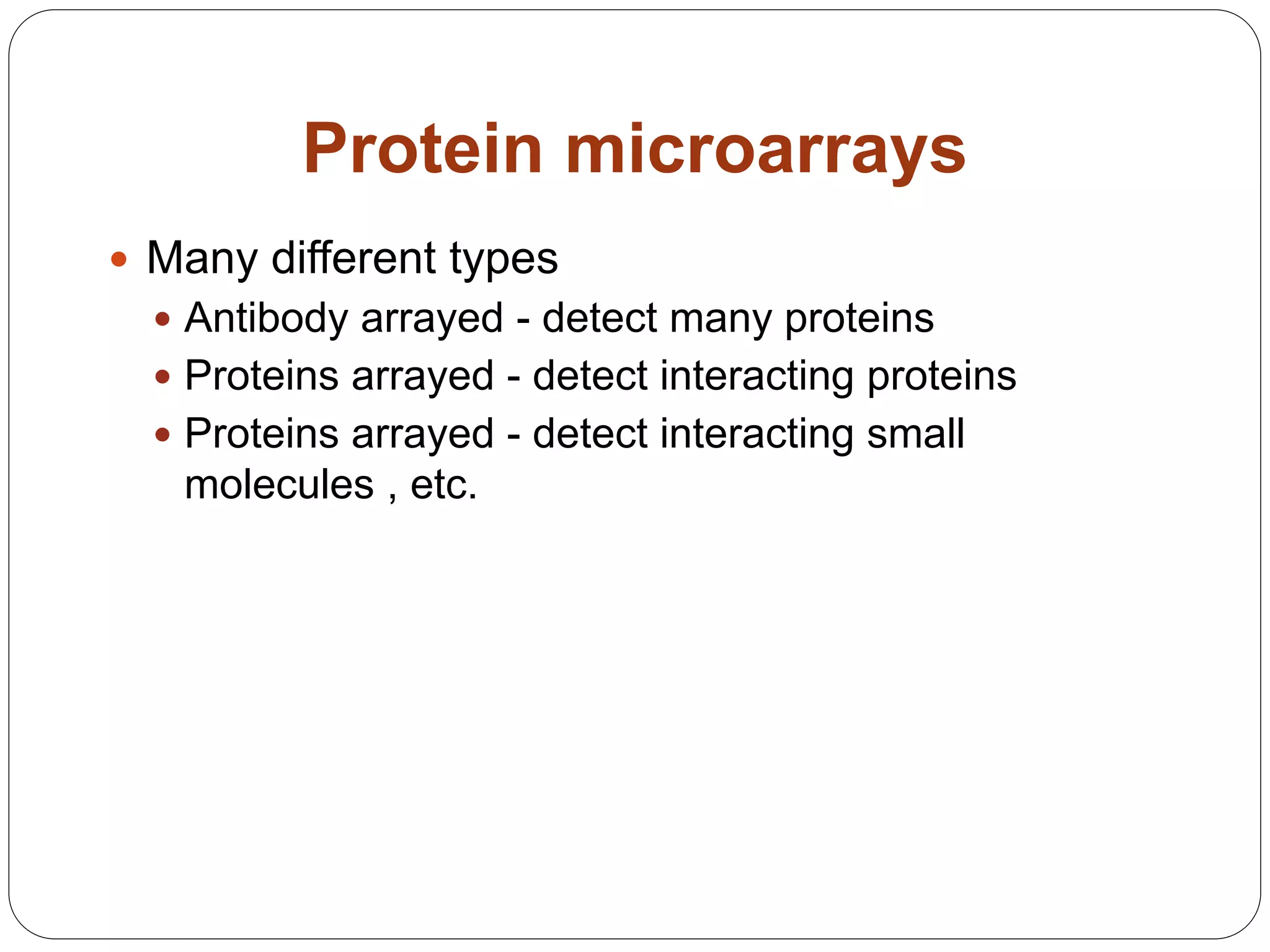 Protein Microarrays | PPTX