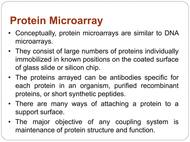 Protein Microarrays | PPTX