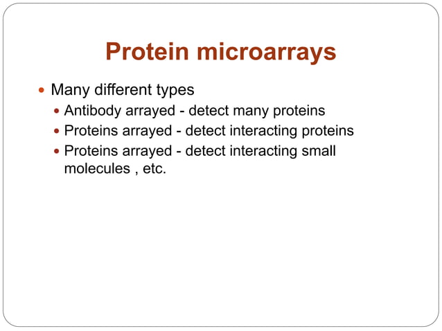 Protein Microarrays | PPTX