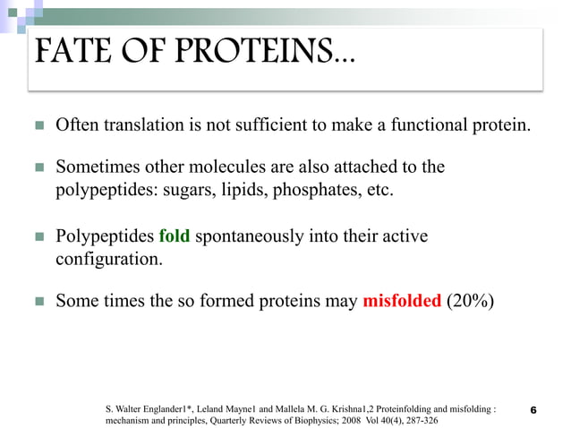 Protein misfolding & diseases | PPTX
