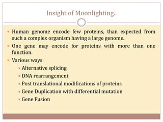Protein moonlighting | PPTX