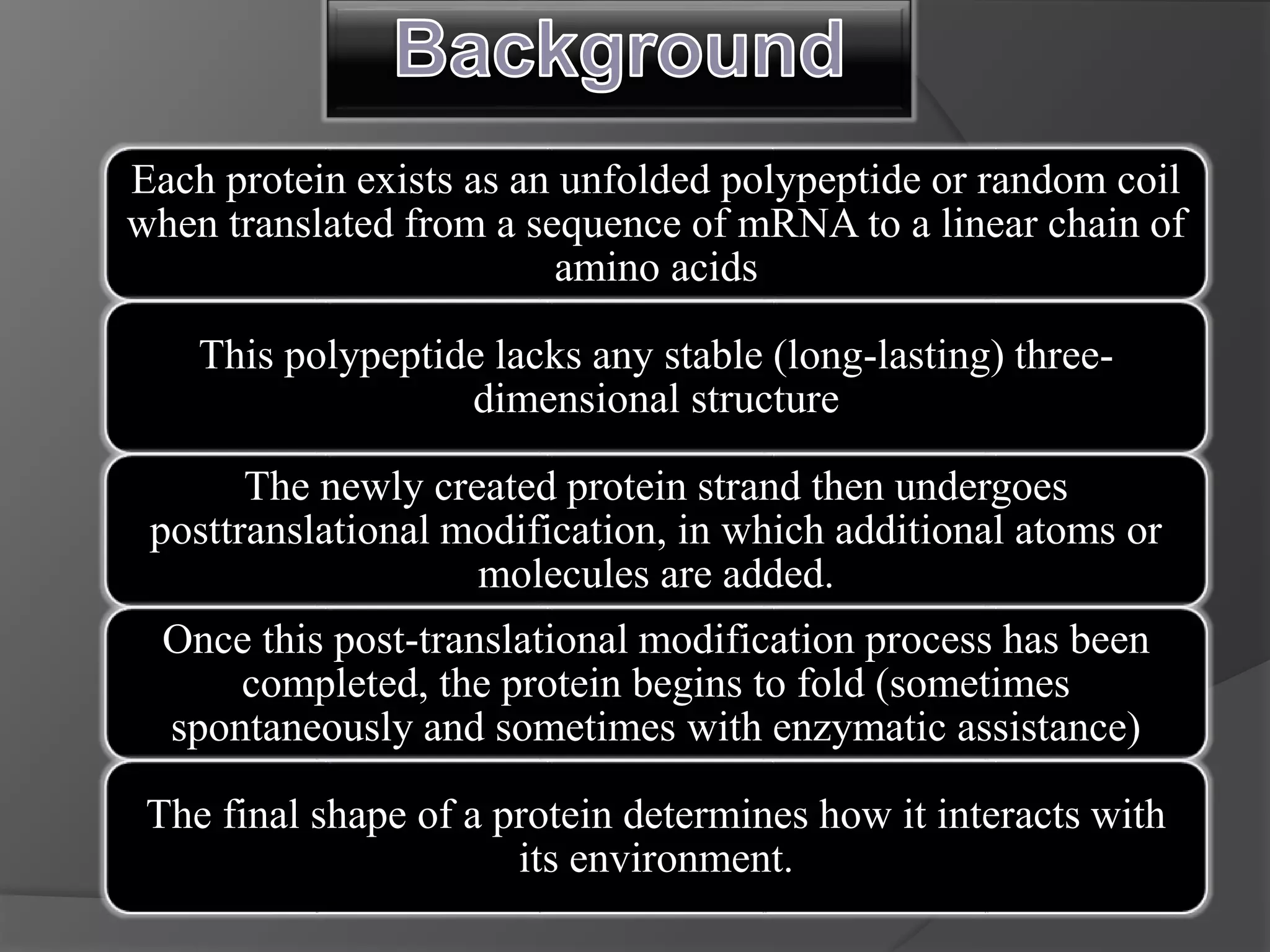 Proteins folding and denaturation | PPTX
