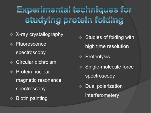 Proteins folding and denaturation | PPTX