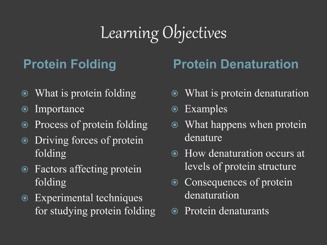 Proteins folding and denaturation | PPTX