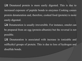Proteins folding and denaturation | PPTX