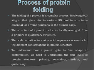 Proteins folding and denaturation | PPTX