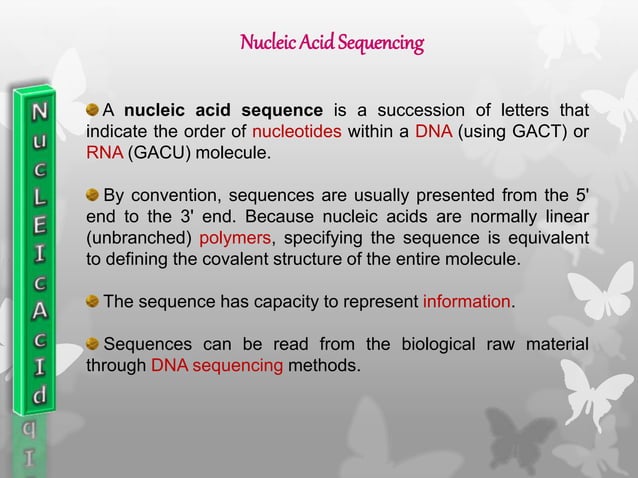 Protein and nucleic acid sequencing | PPT