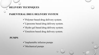 Protein and peptides drug delivery systems | PPTX