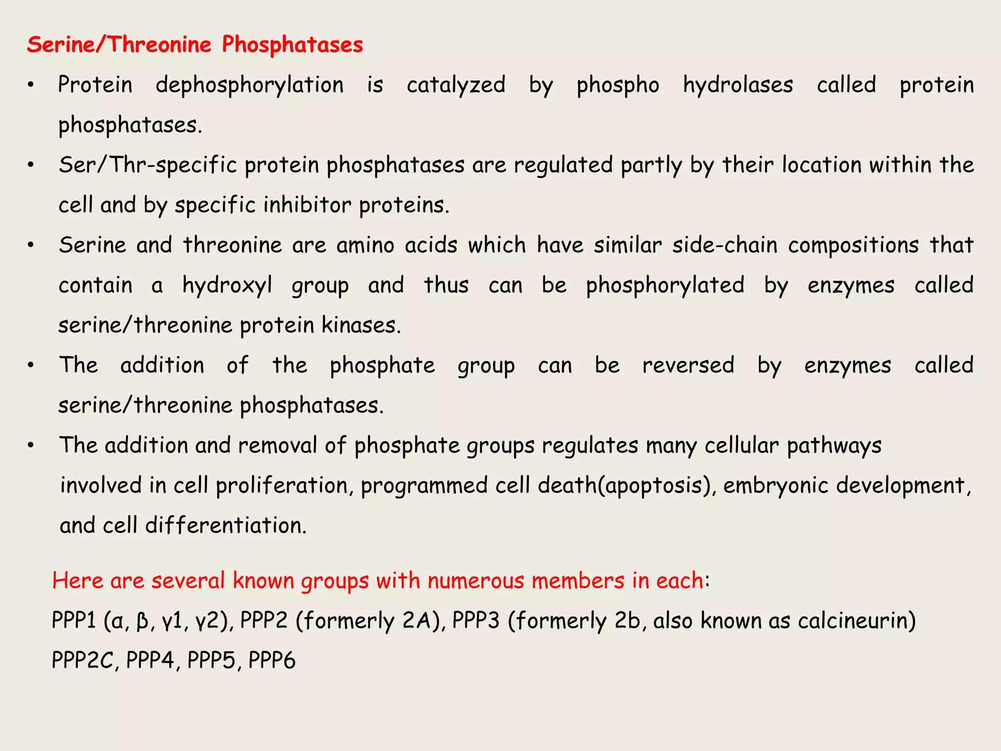 Protein phosphorylation, kinases and phosphatases | PPTX
