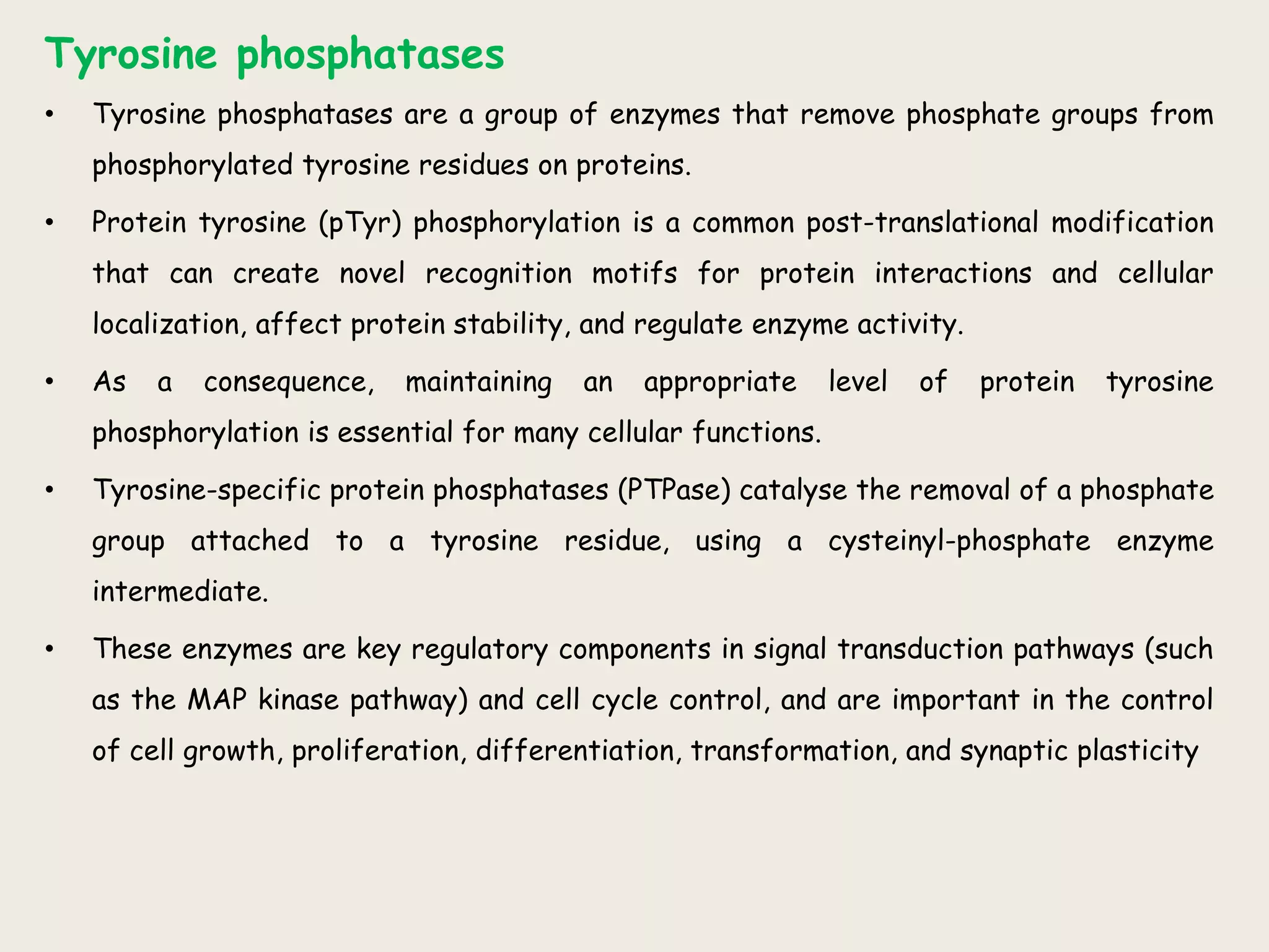 Protein phosphorylation, kinases and phosphatases | PPTX