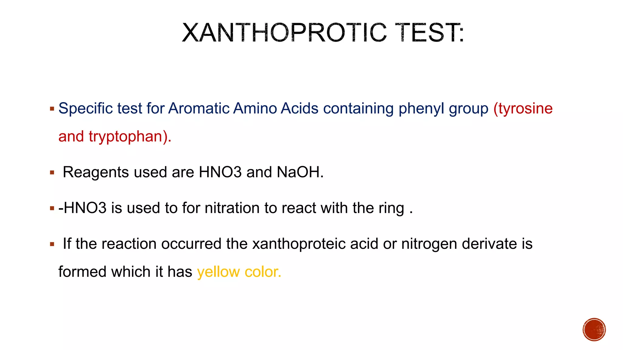 Test for Protein practical | PPTX