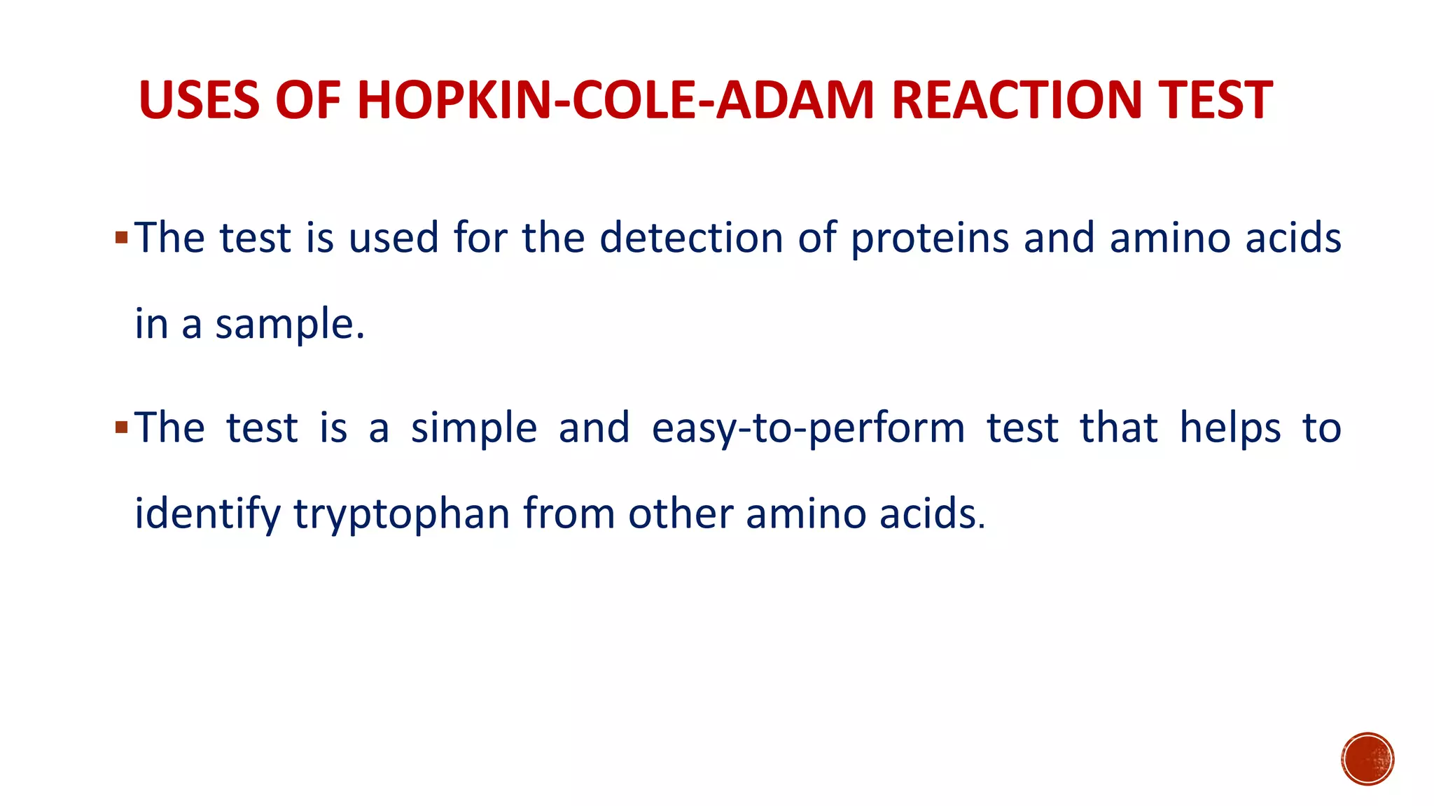 Test for Protein practical | PPTX