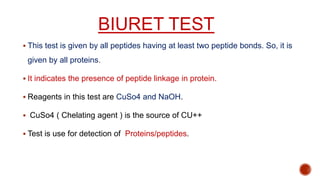 Test for Protein practical | PPTX