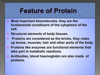 Protein Classification & Features By Syekat | PPTX