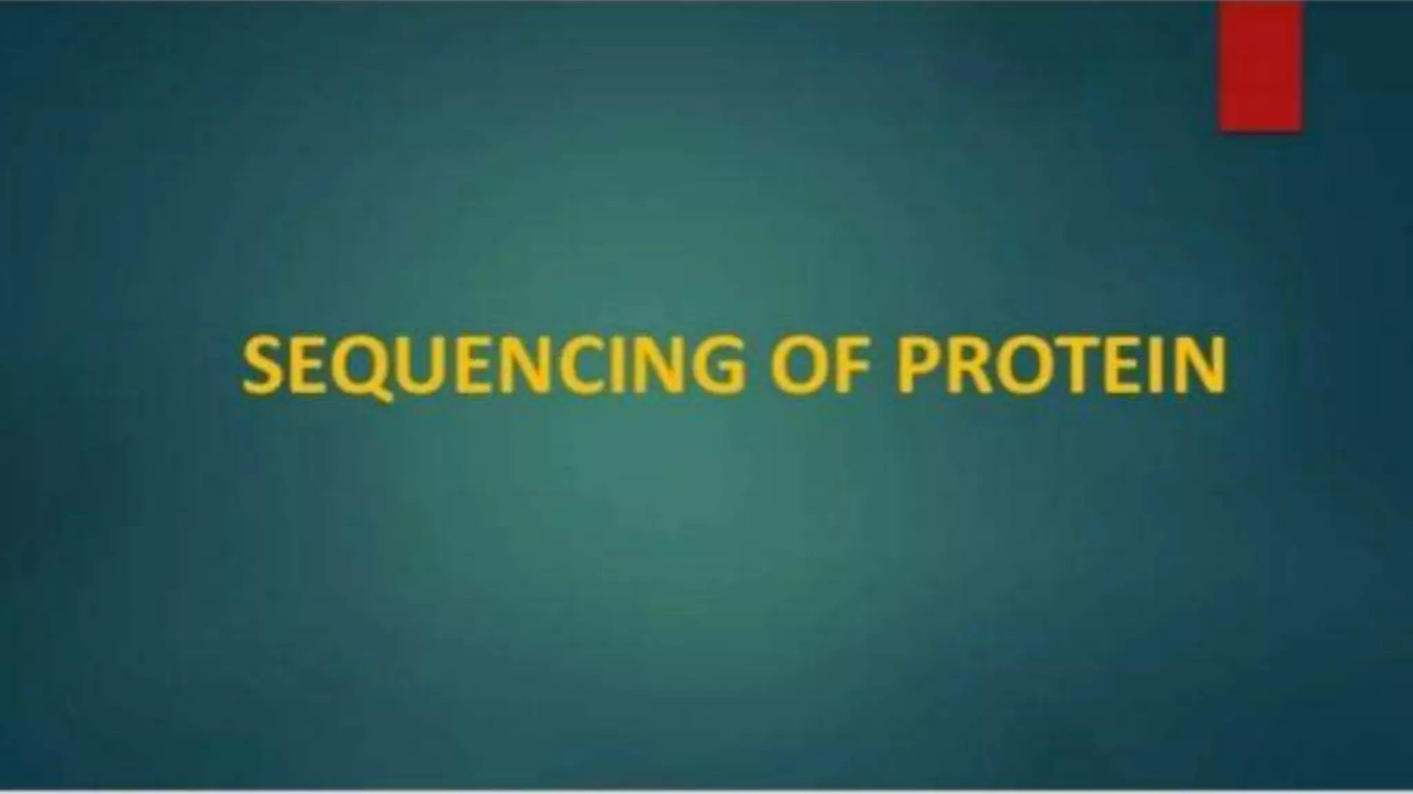 Protein Primary Structure Determination Ppt