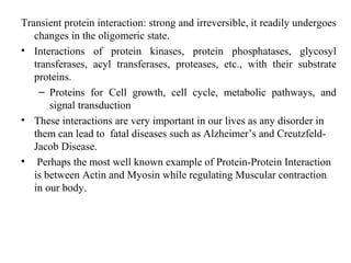 Protein protein interaction | PPT