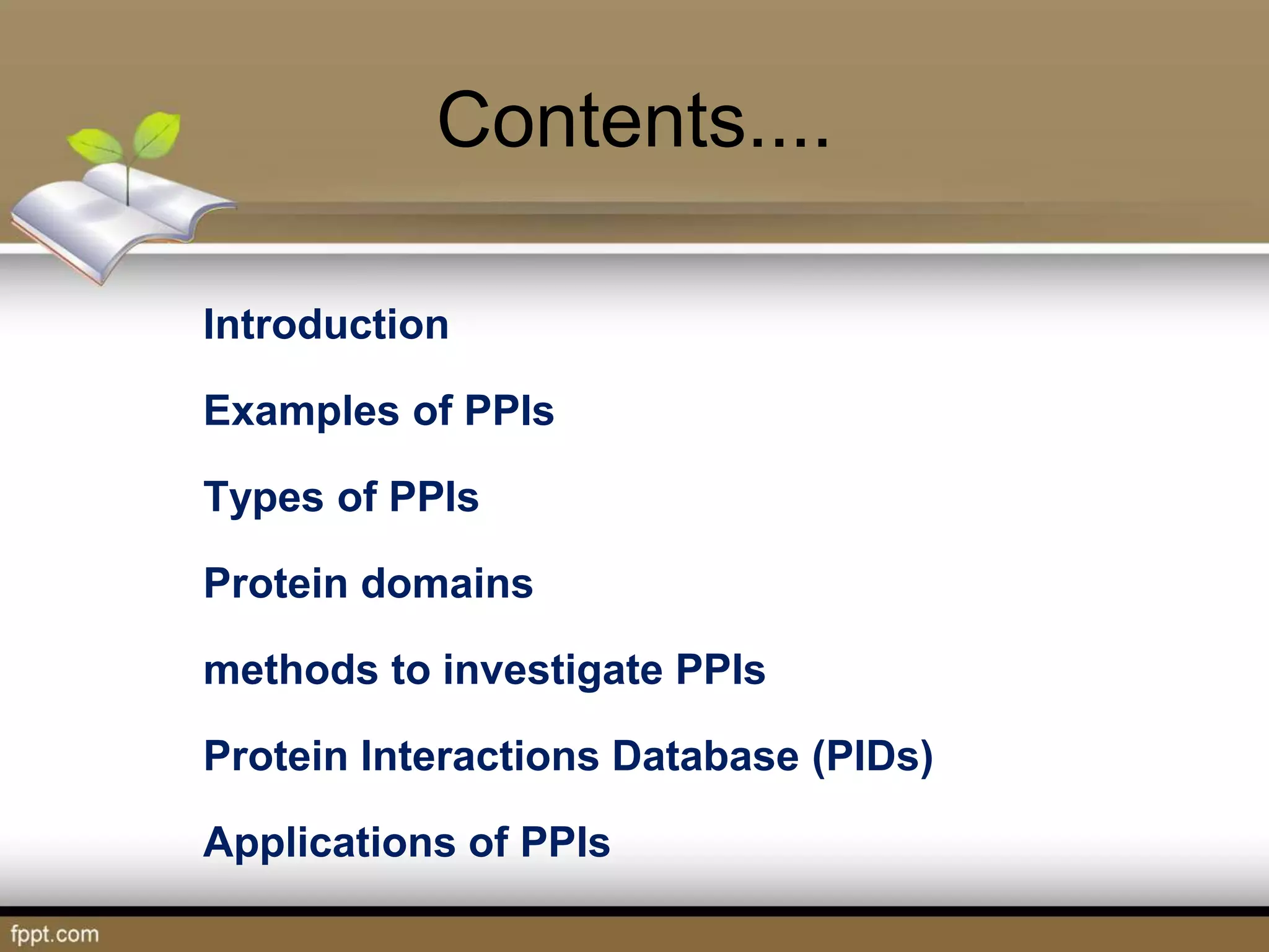 Protein protein interactions | PPTX
