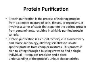 PROTEIN PURIFICATION material 2025..pptx