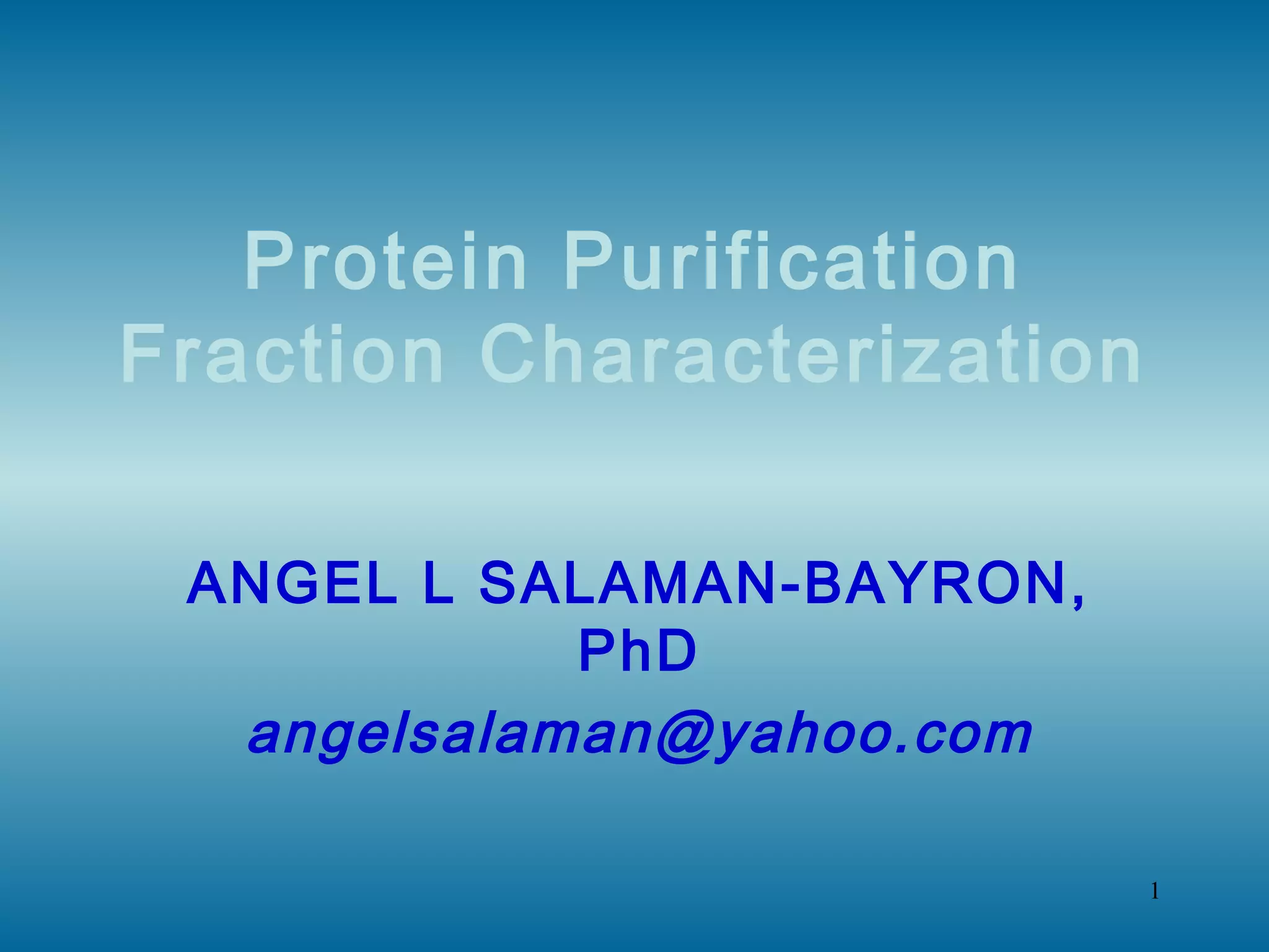 Protein Purification | PPT