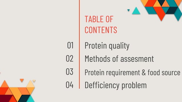 Protein quality,Assesment method,Requirement,Protien food source ...