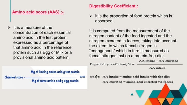 Protein quality,Assesment method,Requirement,Protien food source ...