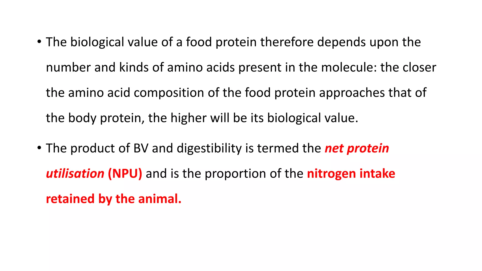 Protein quality determination in monogastric animals | PPTX