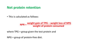 Protein quality determination in monogastric animals | PPTX