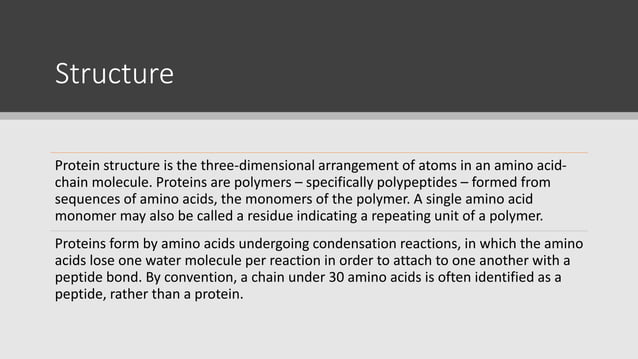 Protein Structure And Function Ppt