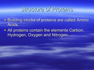 Proteins | PPT | Chemistry | Science