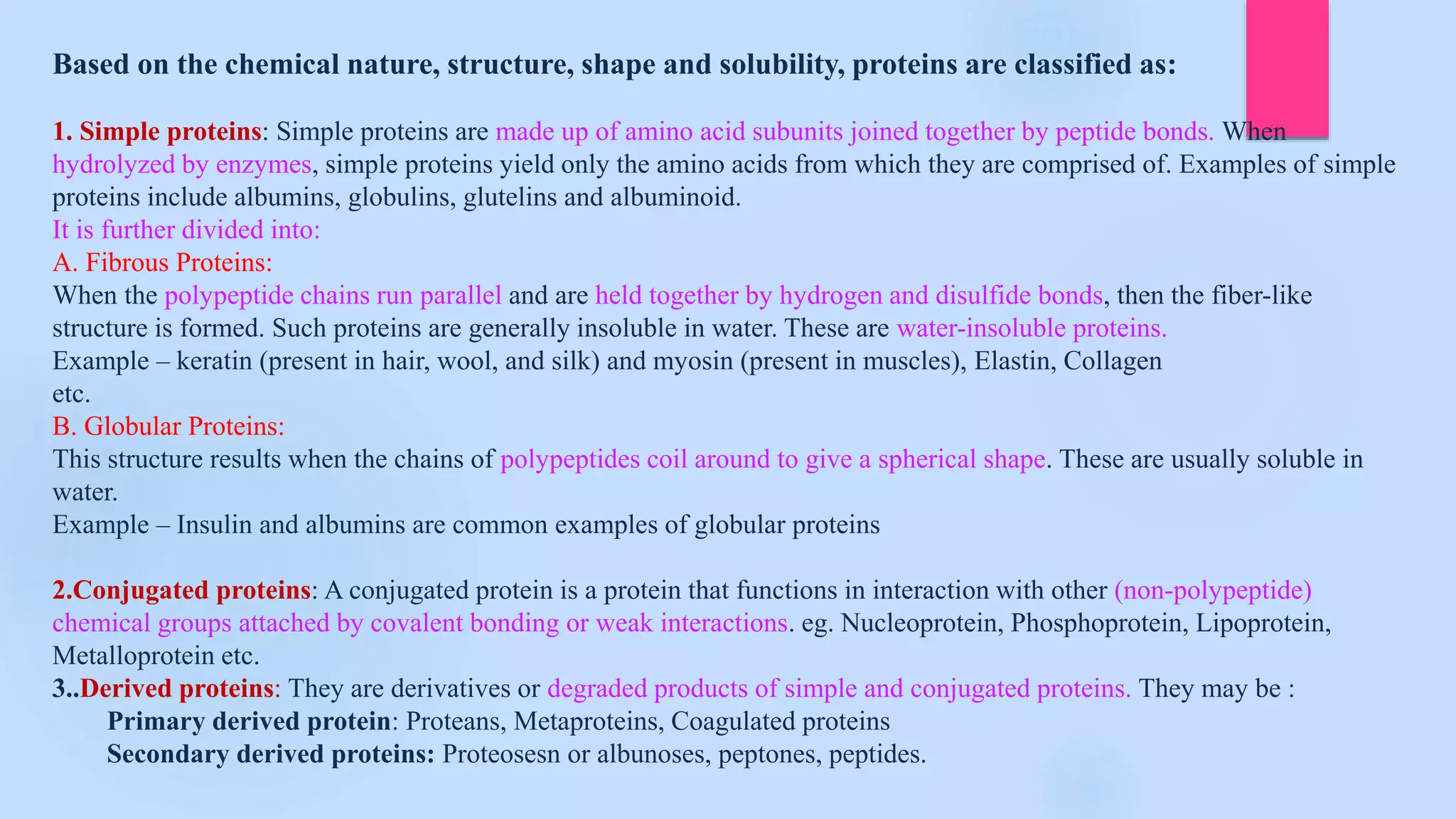 Proteins-Classification ,Structure of protein, properties and ...