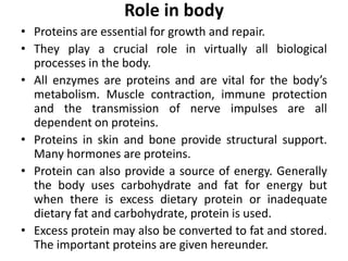 Protein- An Essential element | PPTX