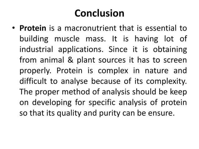Protein- An Essential element | PPT