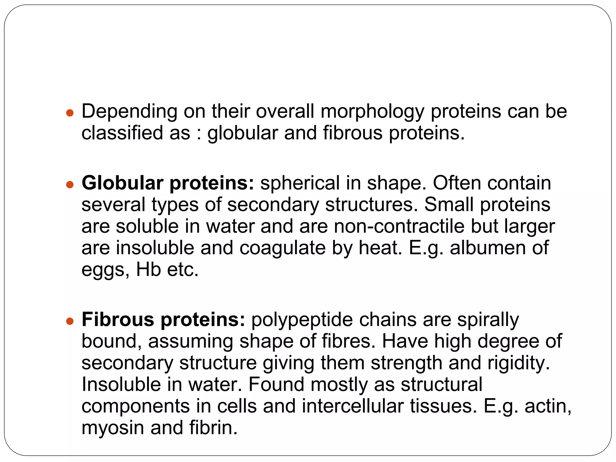 Proteins ppt | PPTX | Chemistry | Science