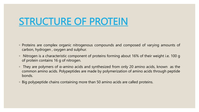 PROTEINS - AN EASY GUIDE FOR THE STUDENTS OF NUTRITION AND DIETETICS | PPTX