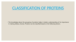 PROTEINS - AN EASY GUIDE FOR THE STUDENTS OF NUTRITION AND DIETETICS | PPTX