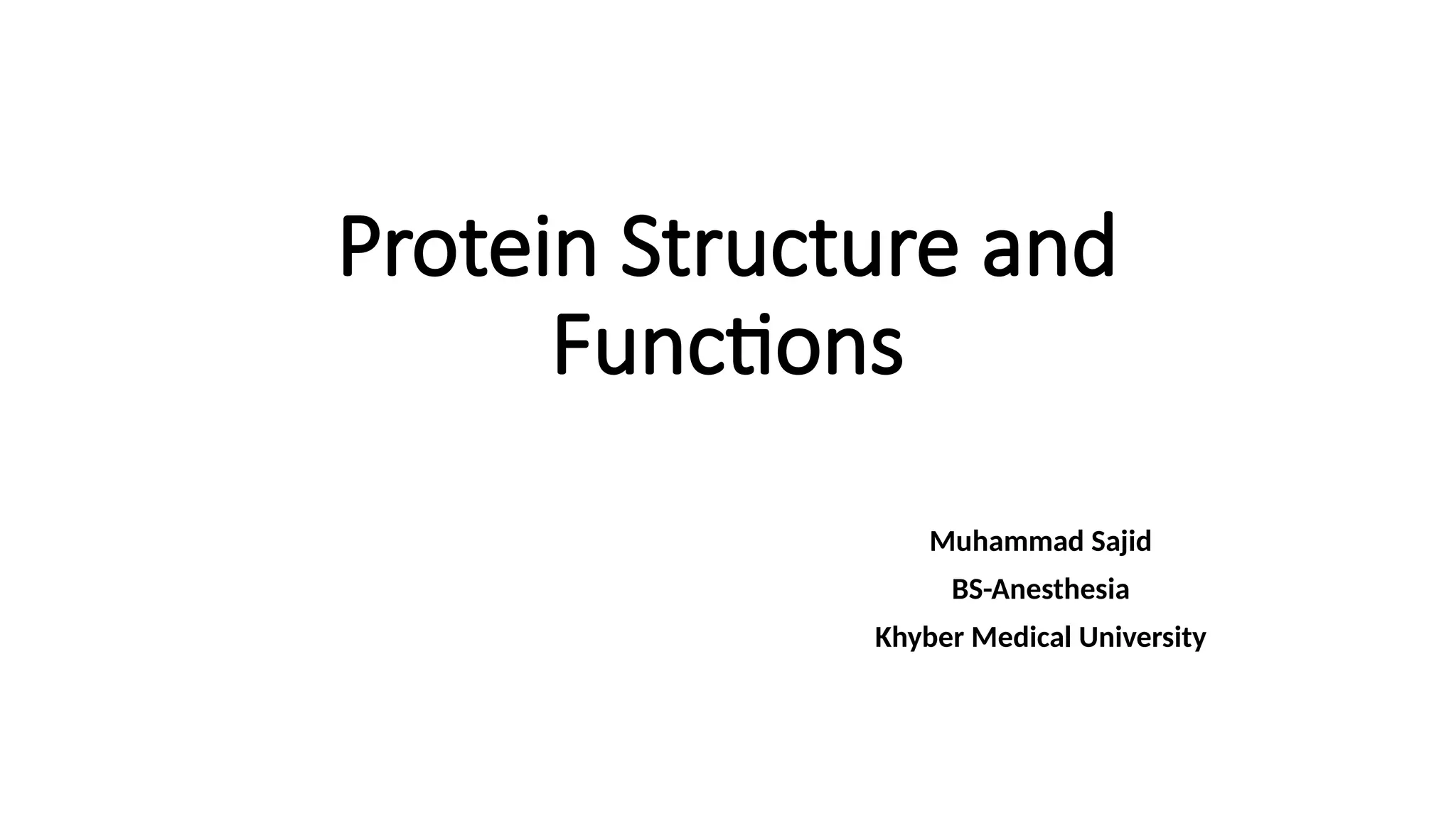 Protein & Amino Acid Structures Levels of protein structure (primary, secondary, tertiary ...