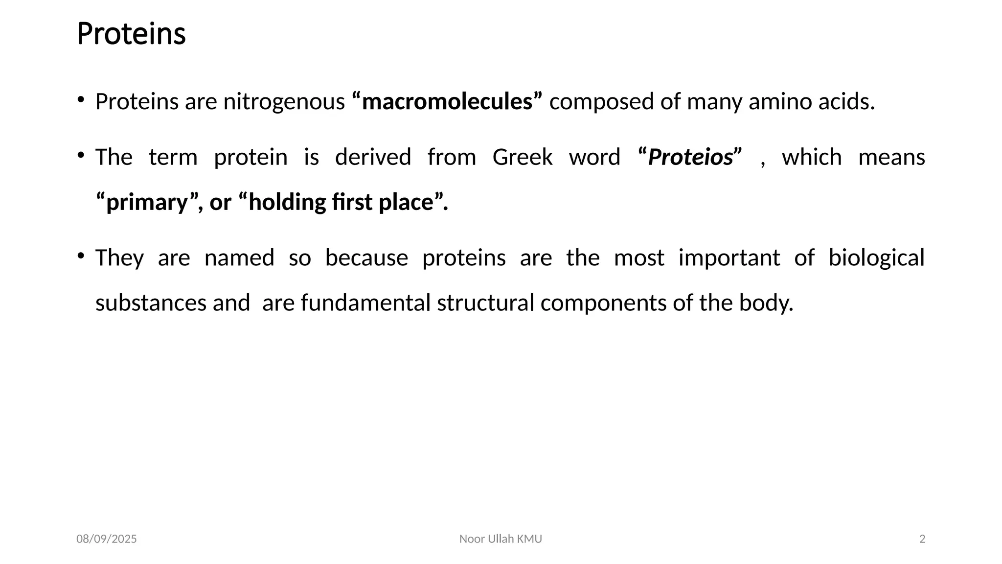 Protein & Amino Acid Structures Levels of protein structure (primary ...