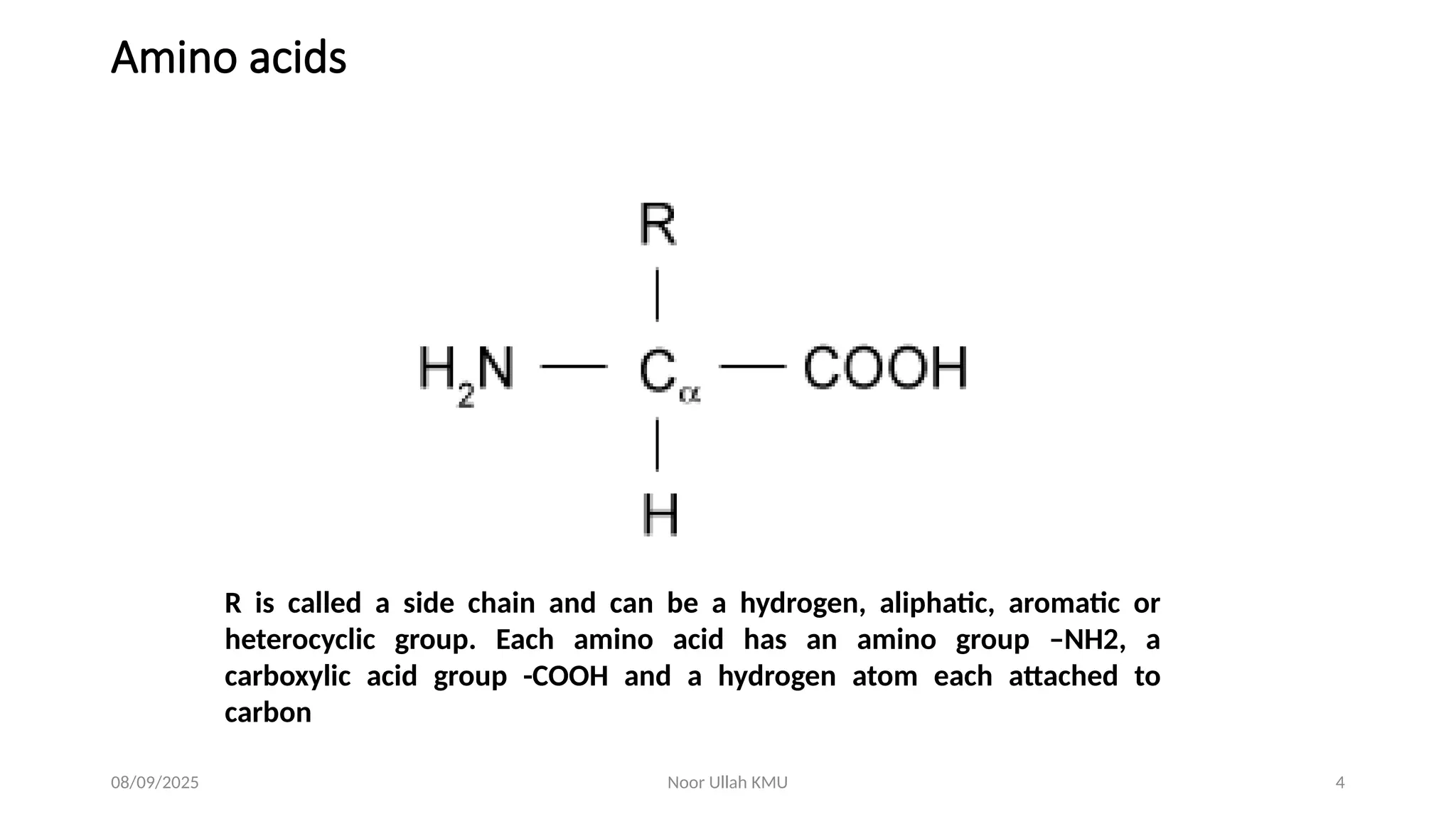 Protein & Amino Acid Structures Levels of protein structure (primary ...