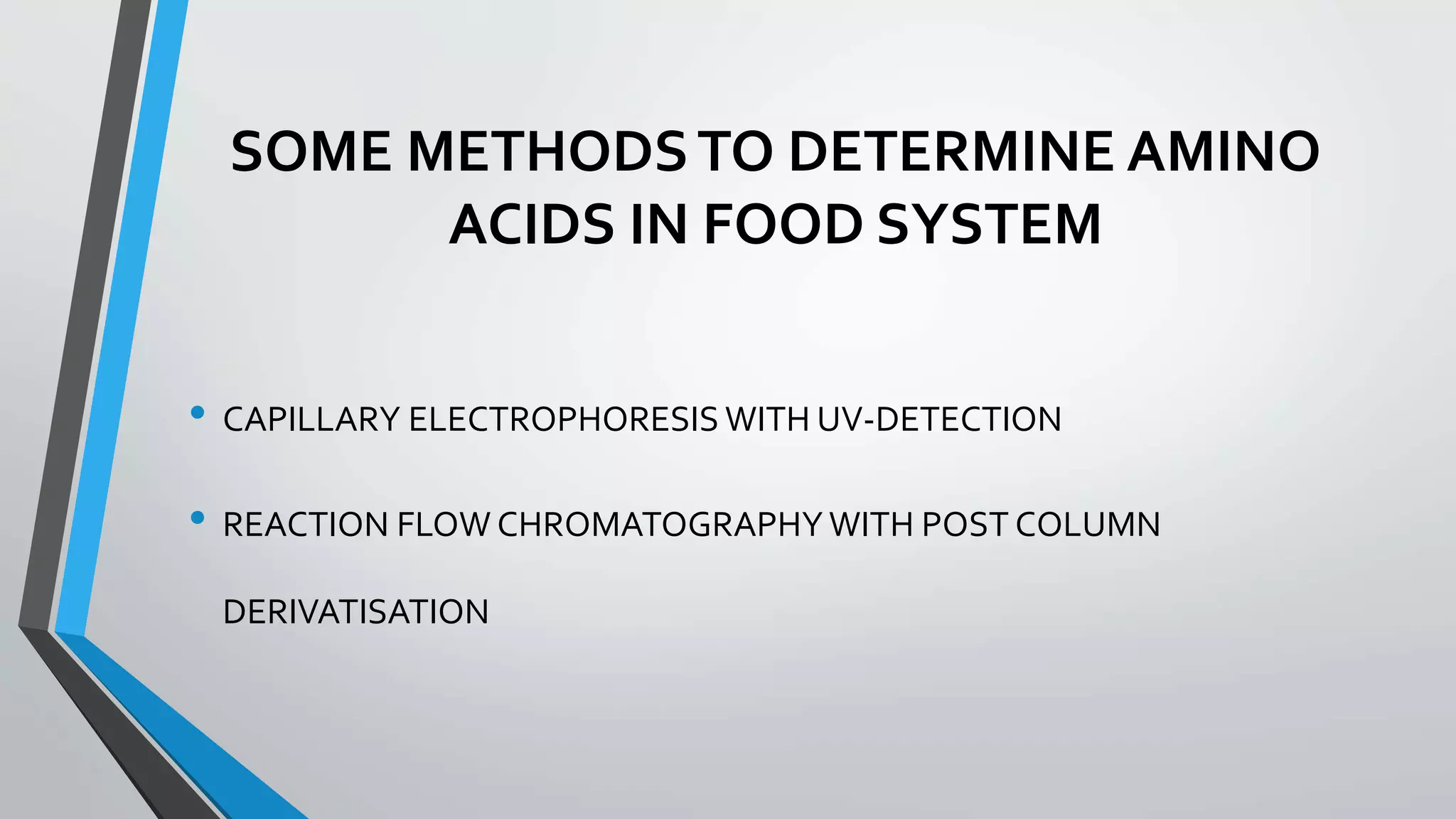 Proteins and amino acids; Brief introduction of methods for ...