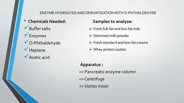 Proteins and amino acids; Brief introduction of methods for quantification of types of proteins ...