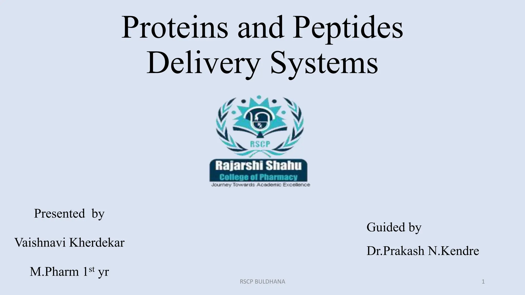 Proteins and peptide drug delivery system.pptx