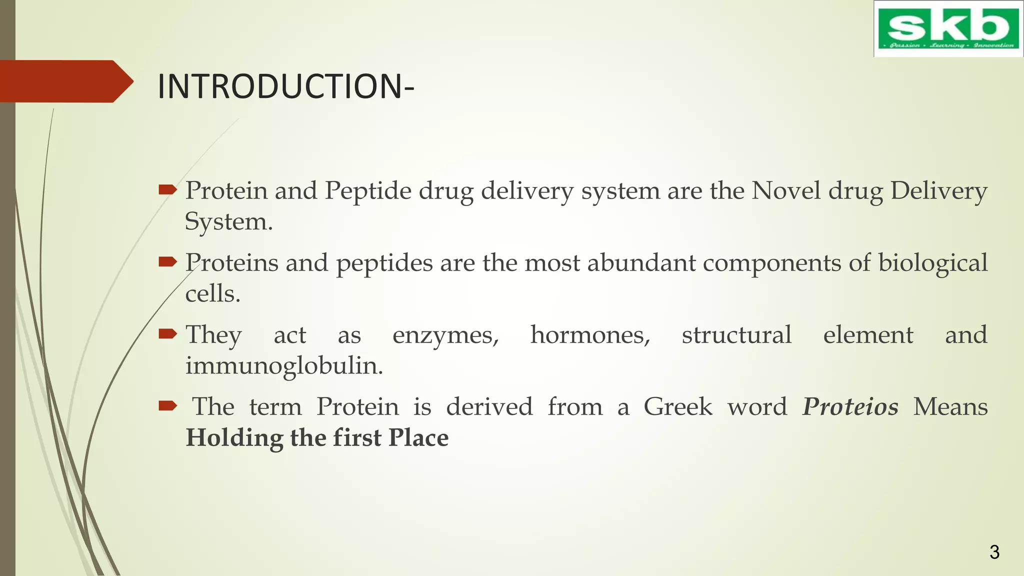 Proteins and peptides dds | PPTX