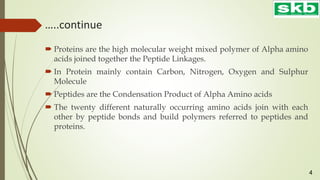 Proteins and peptides dds | PPTX
