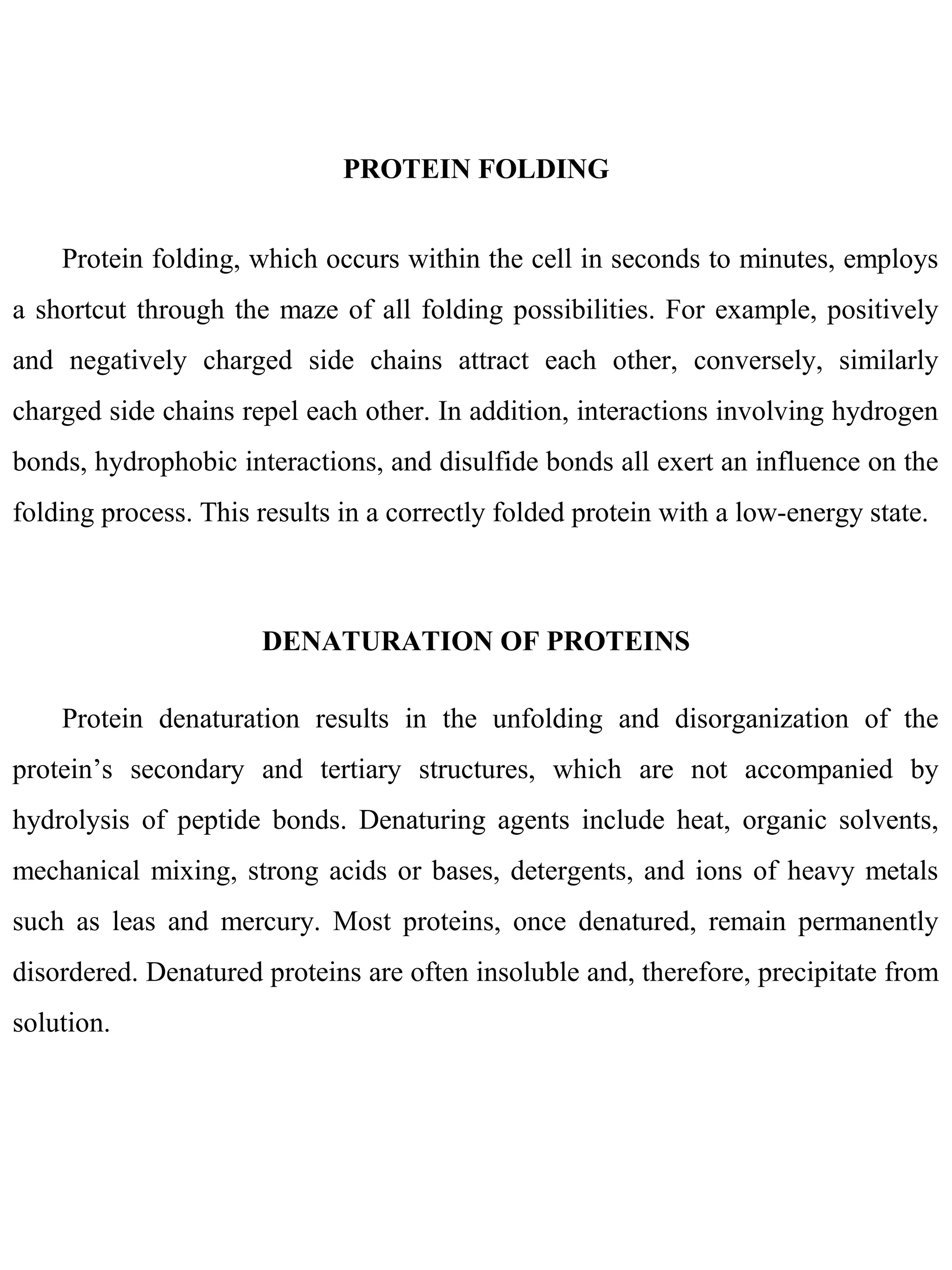 Proteins and their biological structures | PPT
