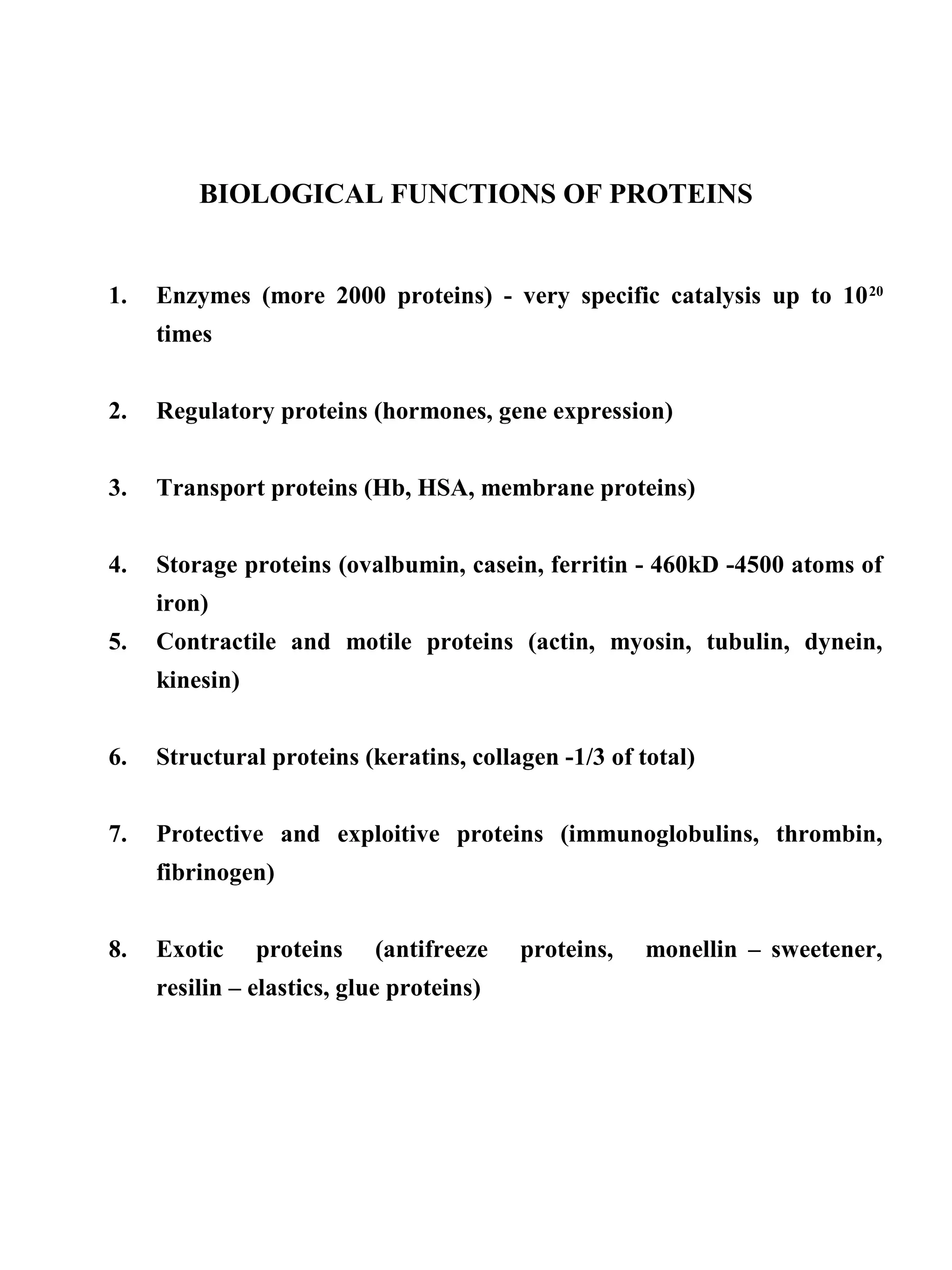 Proteins and their biological structures | PPT